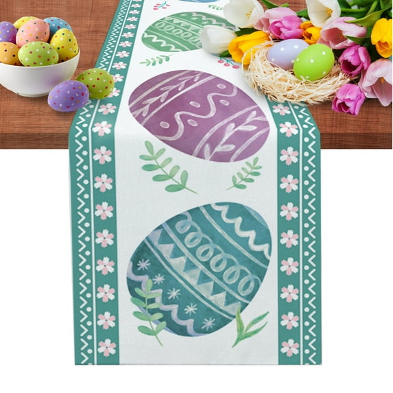 Easter Bunny Egg Table Runners Modern Wedding Tablecloths Party r Table ...