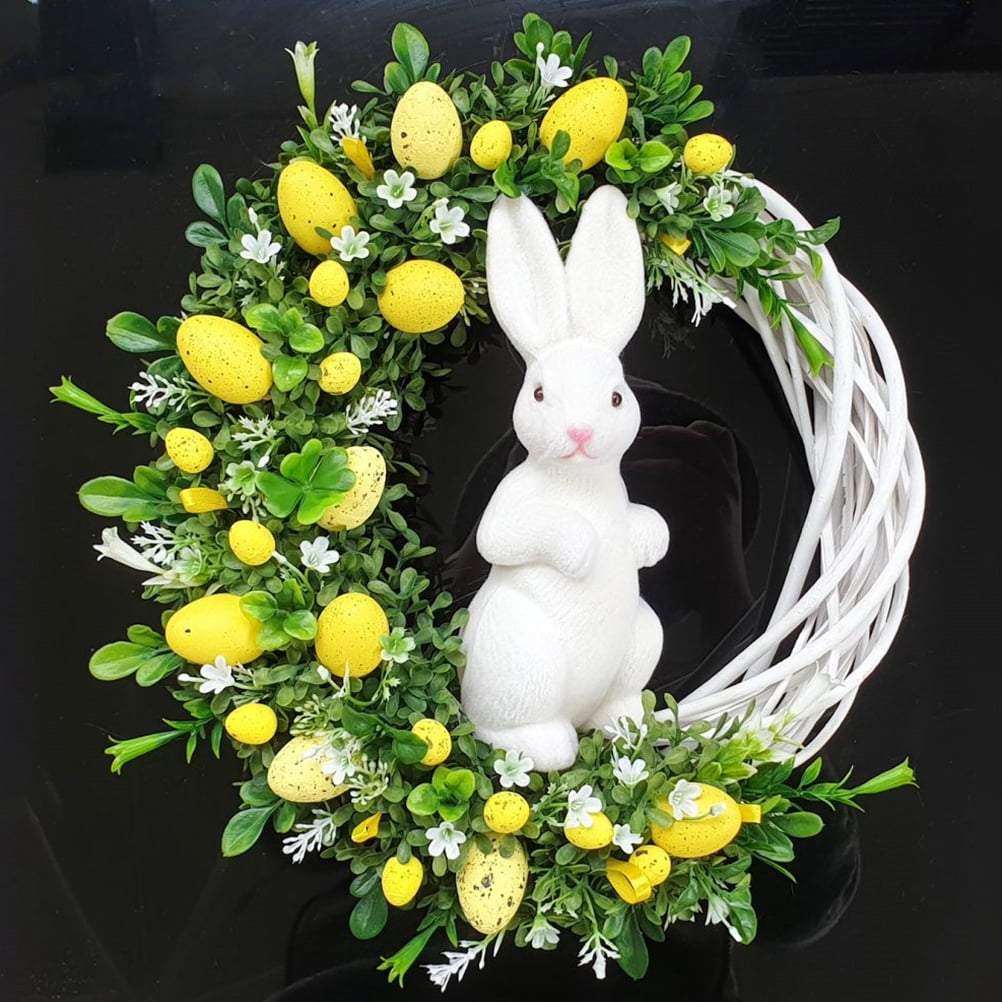 Easter Bunny Egg Wreath Acrylic Rabbit Egg Wreath Indoor Outdoor Easter ...