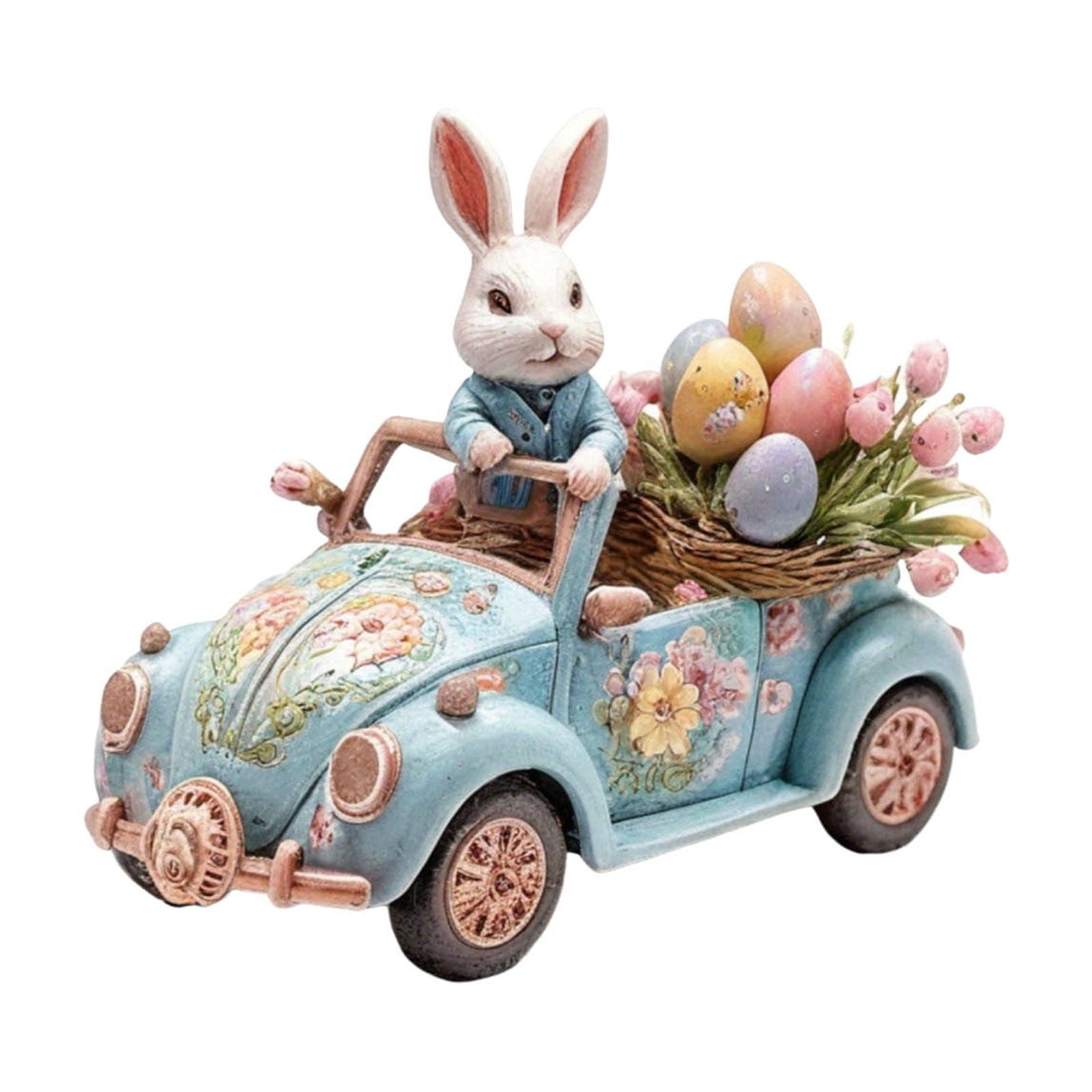 Easter Bunny Eggs Acrylic Desktop Decoration Holiday Decoration Hollow ...