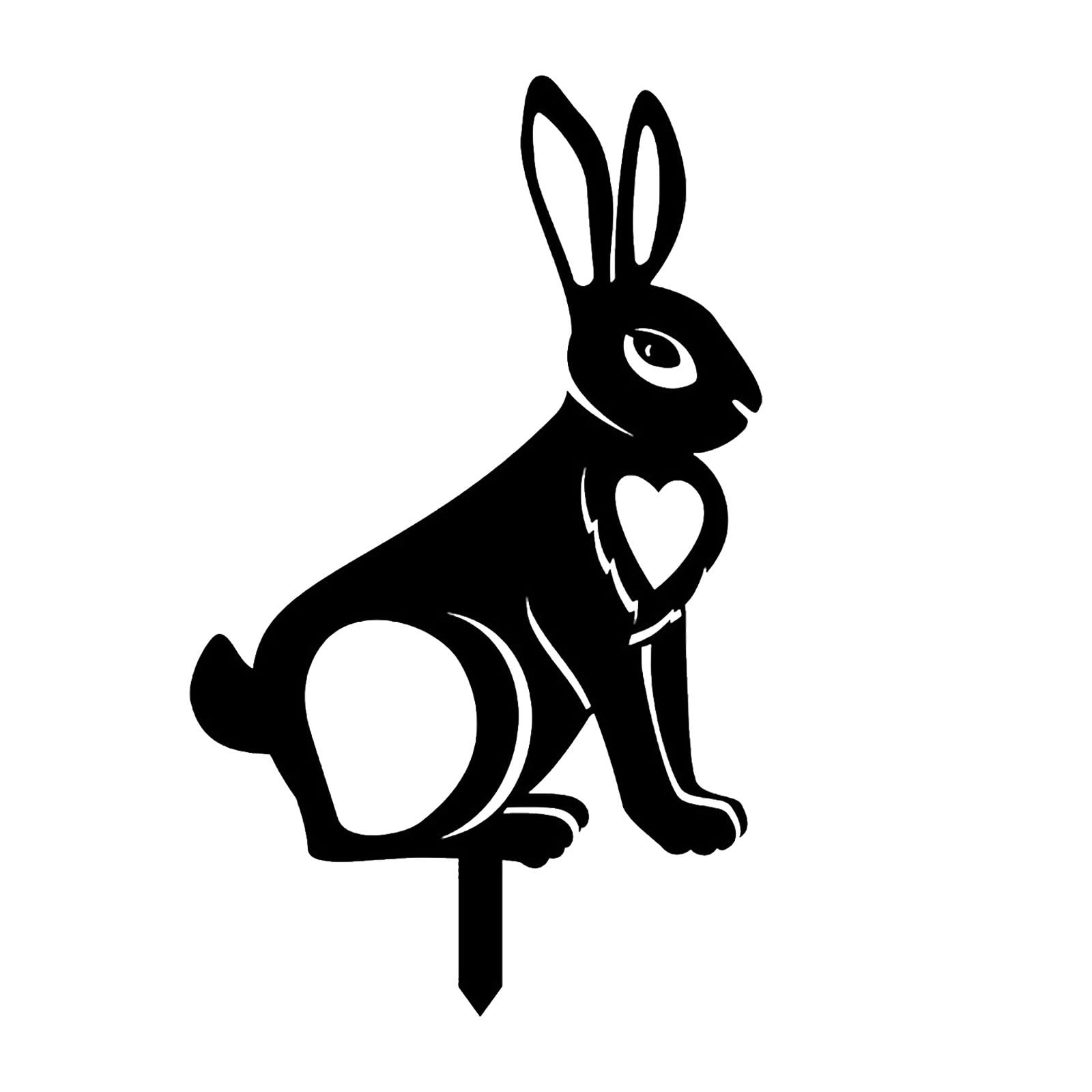 Easter Bunny with Eggs Acrylic Mirror Garden Stake, Modern Outdoor ...