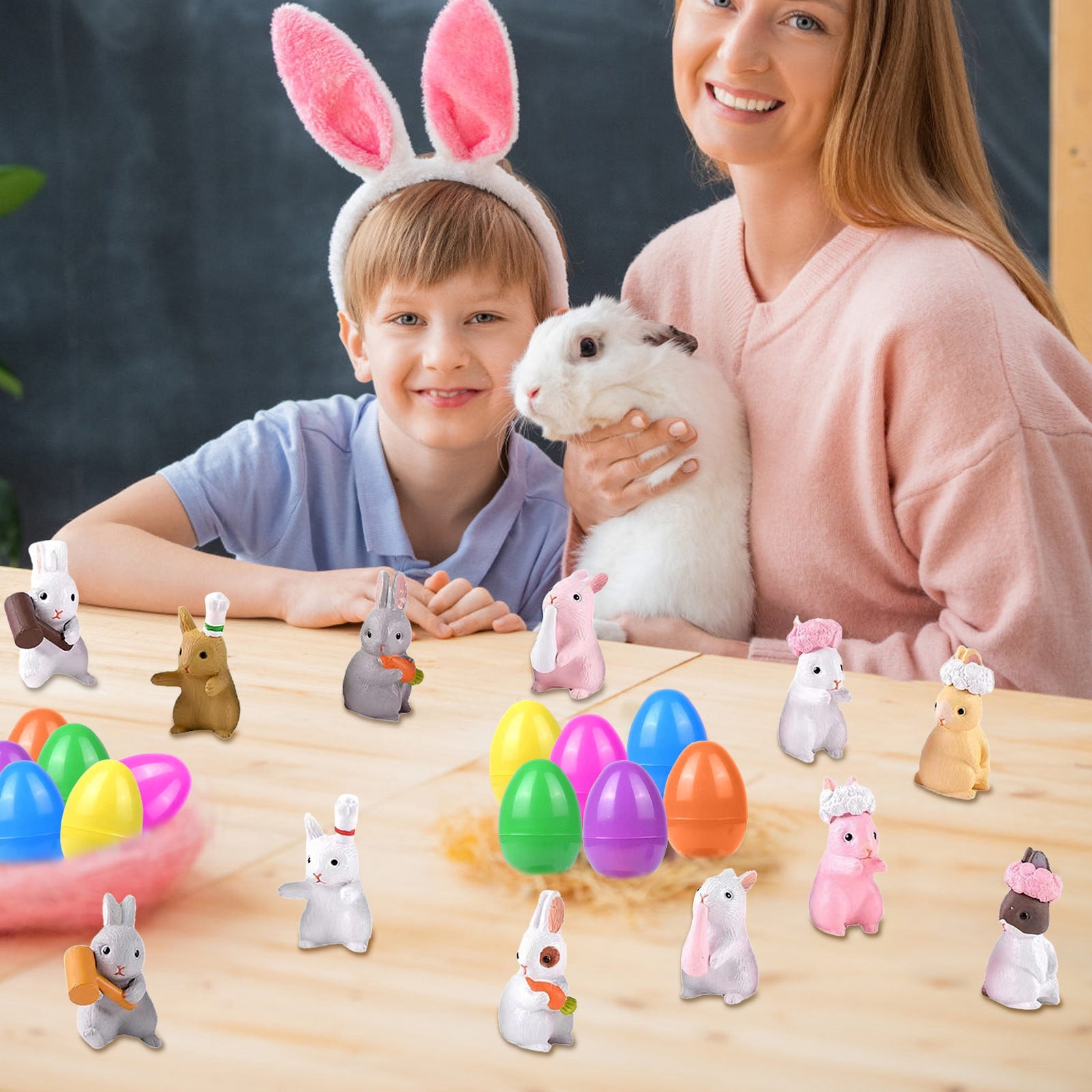 Easter Bunny Eggs Decoration, Easter Bunny Surprise Easter 12/14 Piece ...