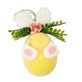 Easter Bunny Eggs Hanging Decorations with Rabbit Ears, Flocked Easter ...