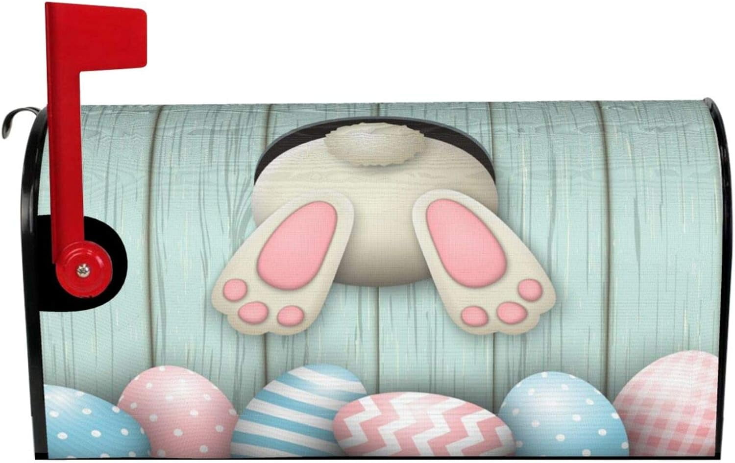 Easter Bunny Eggs Mailbox Cover Mailbox Wraps, Waterproof Mailbox ...