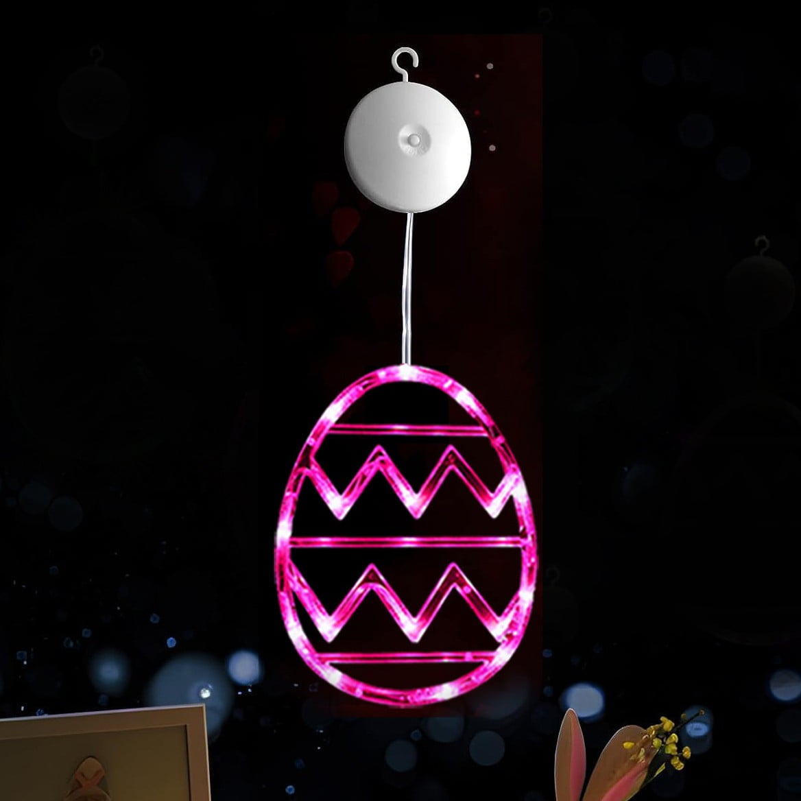 Easter Bunny Eggs Window Lights Colorful Easter Lights Battery with ...