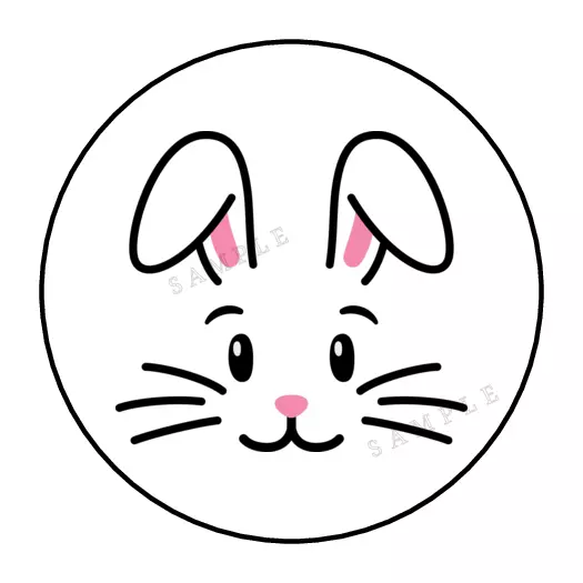 Easter Bunny Face Stickers Party Favors Gift For You - Decorate Laptops ...