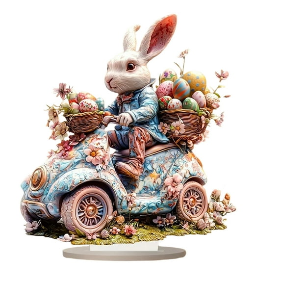 Easter Bunny Figure Simulated Rabbit Ornament Garden Decoration ...
