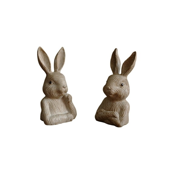 Easter Bunny Figure Simulated Rabbit Ornament Garden Decoration ...