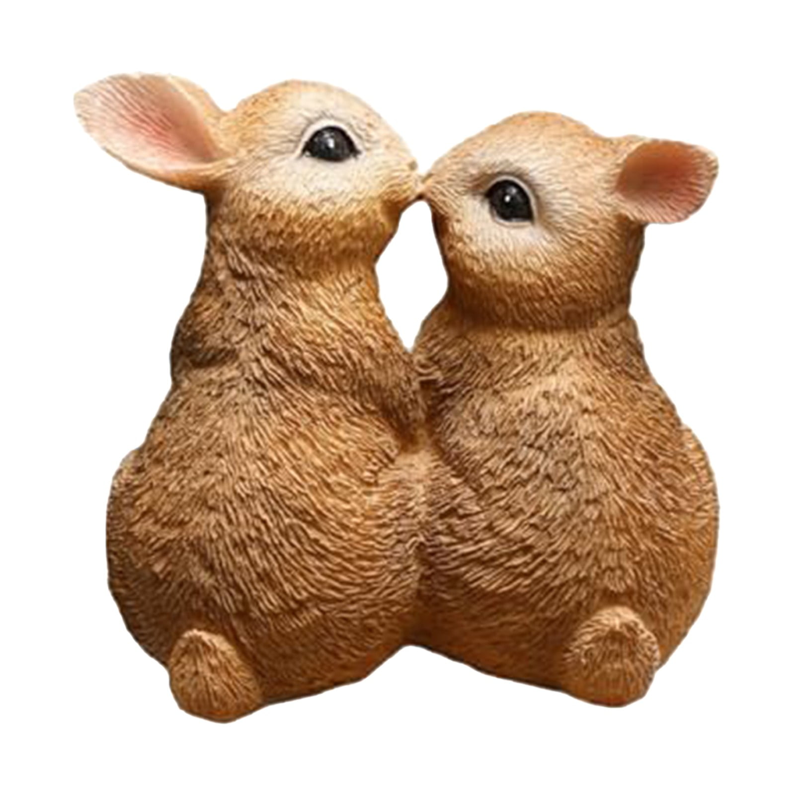 Easter Bunny Figurine Decor, Cute Bunny Yard Statues Outdoor, Funny ...