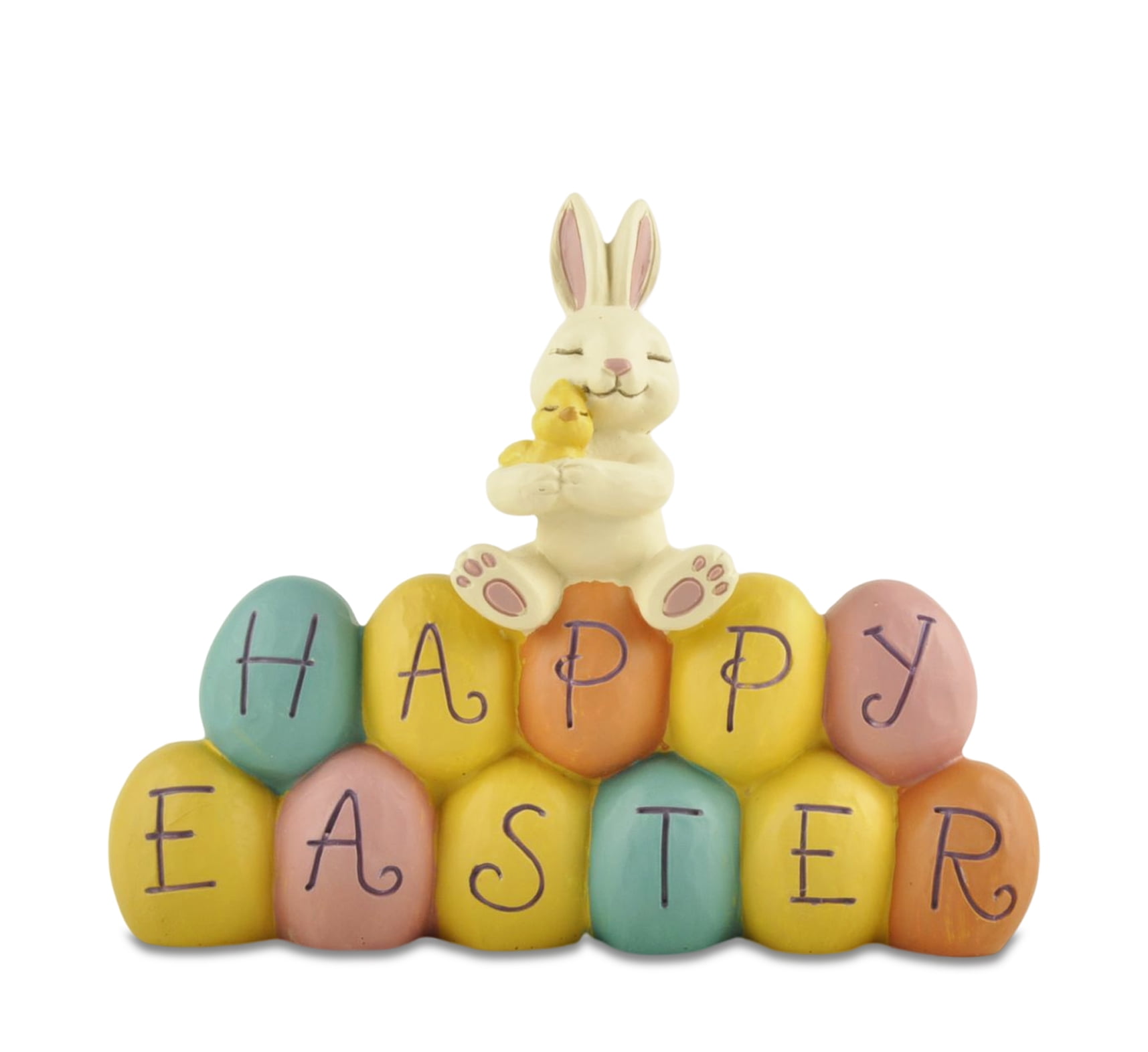 Durable Delights Crafts Hand-Painted Resin Easter Bunny Figurine ...