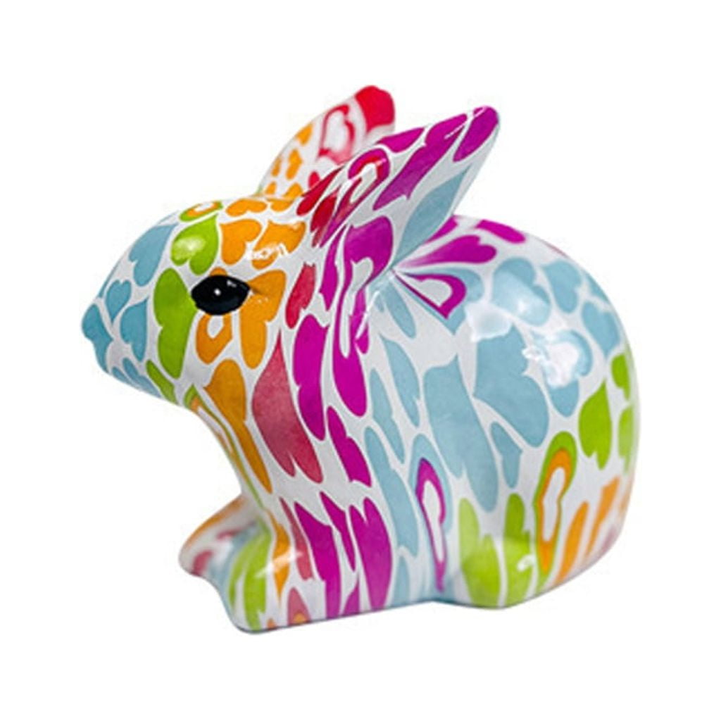 Easter Bunny Figurine Resin Colorful Rabbit Statue Art Crafts ...