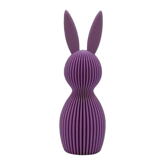 Easter Bunny Figurine - Ribbed Rabbit Tabletop Decor,Cute 3.5-Inch ...