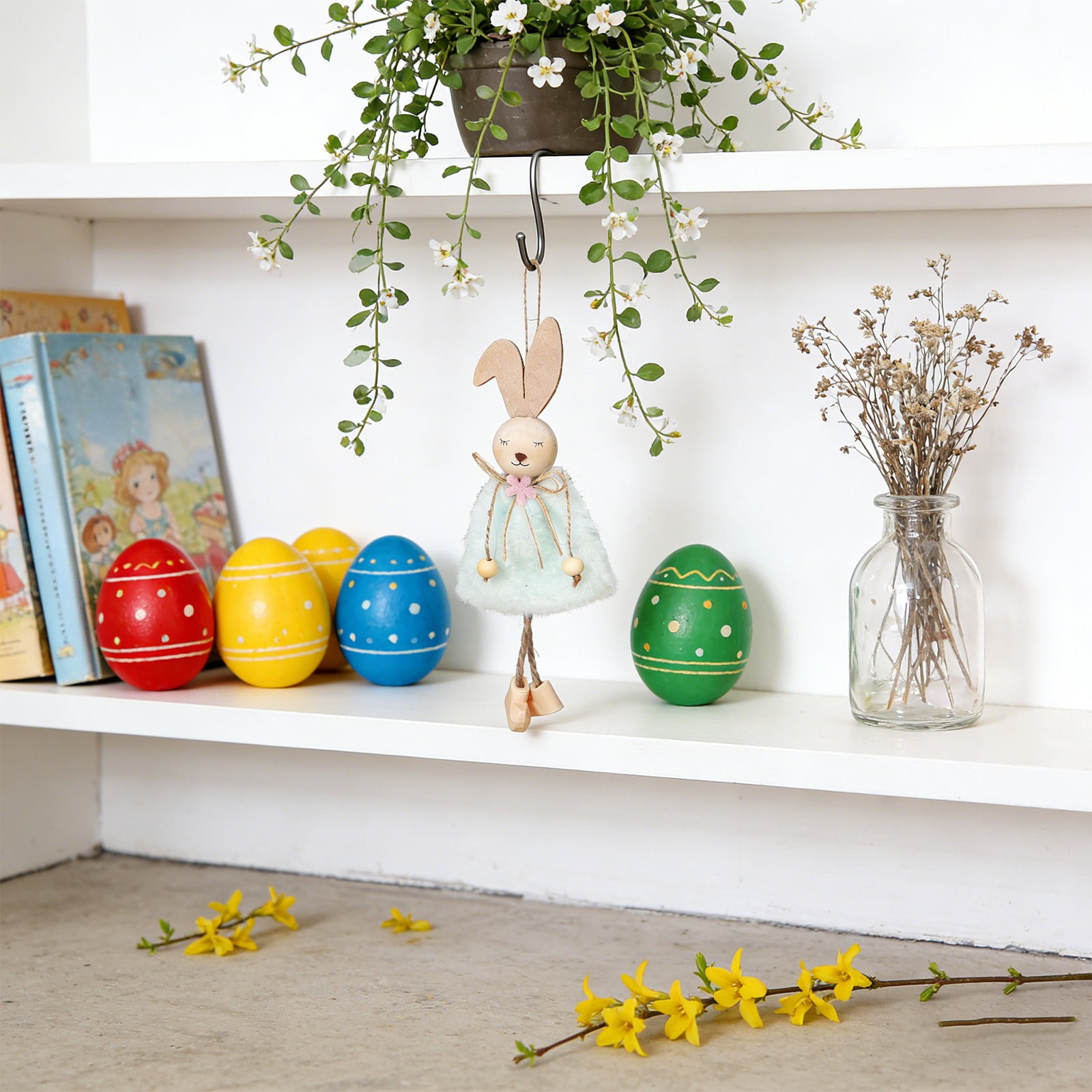 Easter Bunny Figurines, Color Bunny Hanging Ornaments, Tabletop ...
