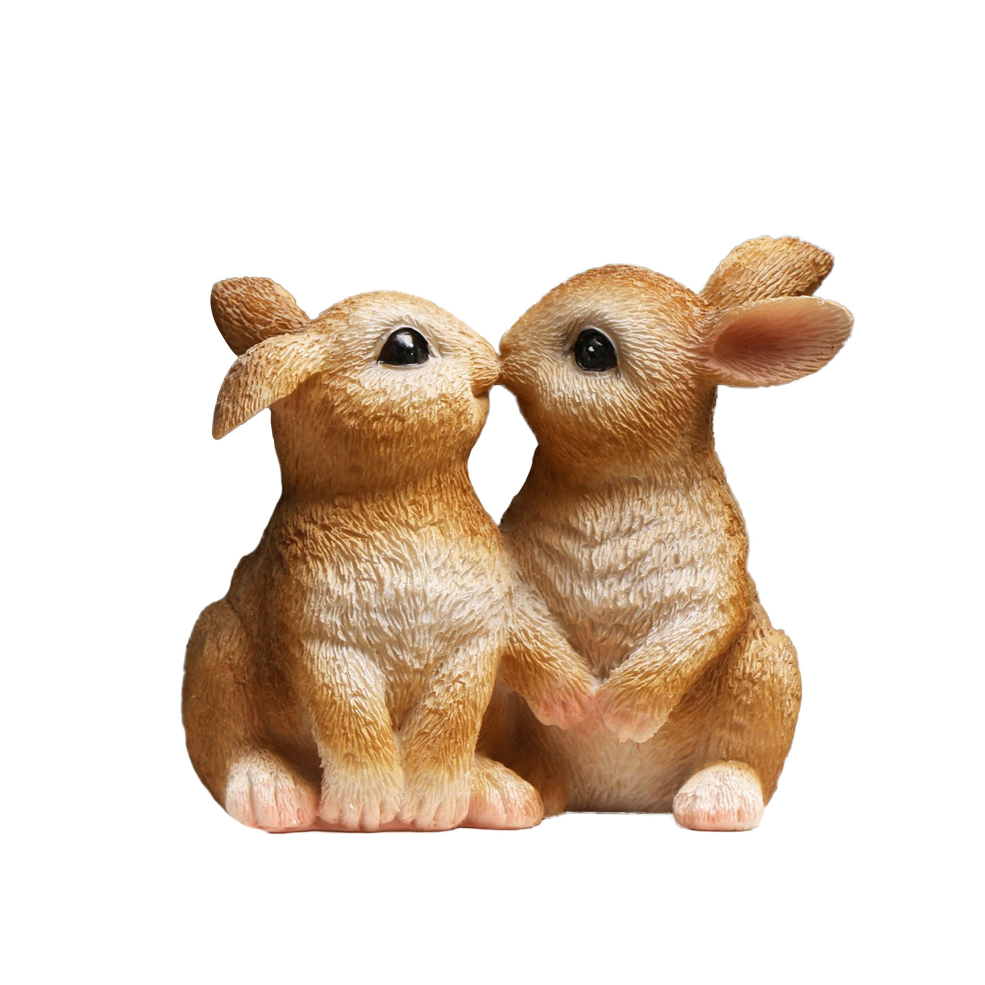 Easter Bunny Figurines Decorations Resin Rabbit Statue Decor Easter ...
