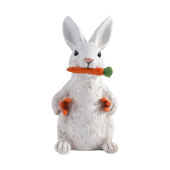 Easter Bunny Figurines Rabbit Resin Statues Decorations for Holiday ...