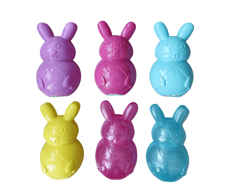 Easter Bunny Fillable Container (10 Inches) Set of 6 Colors (Blue ...
