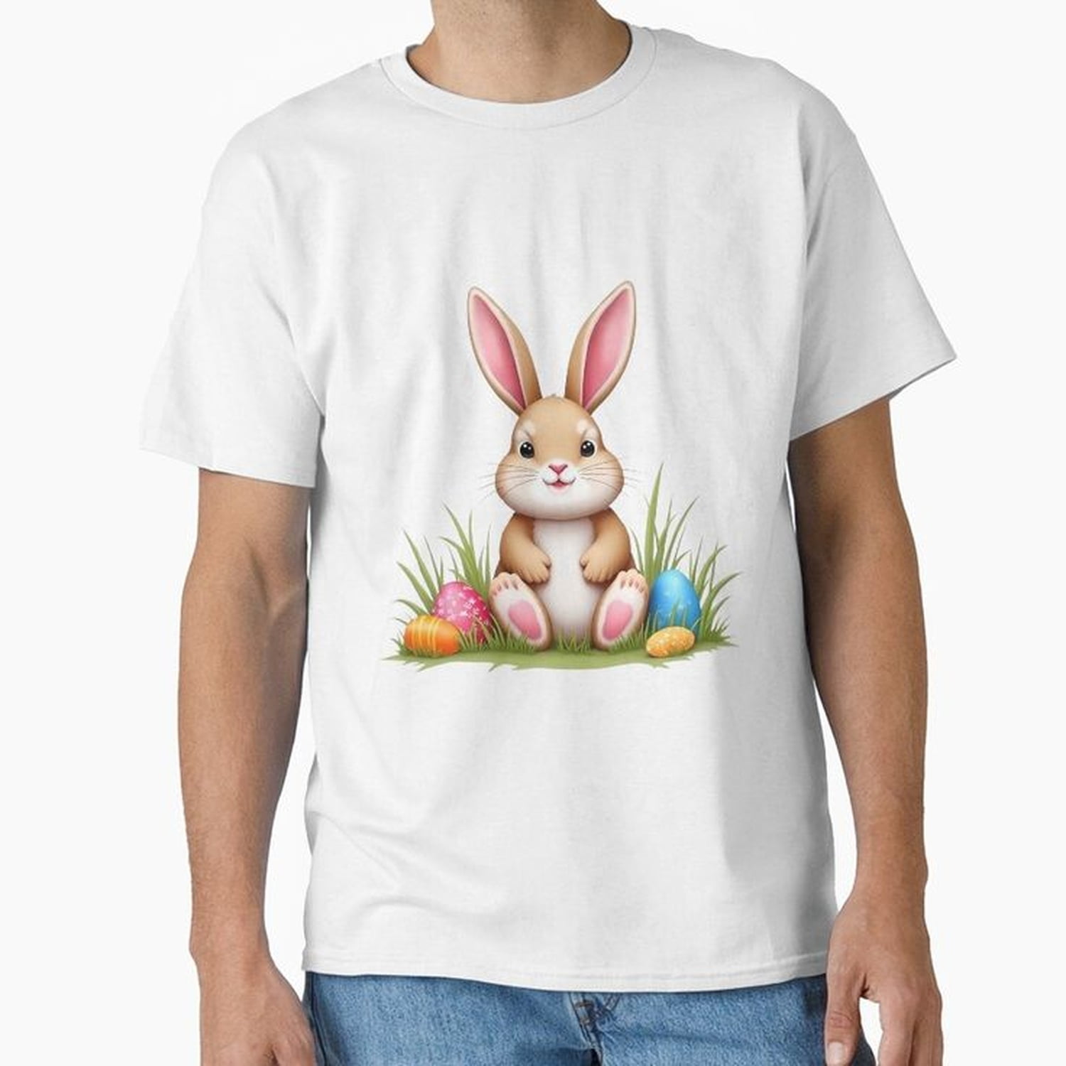 Easter Bunny Floral Cla1ssic T-S1Hirt - Walmart.com