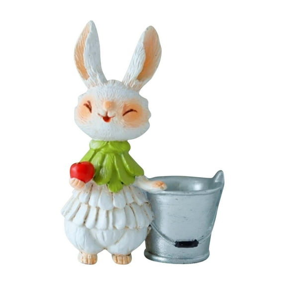Easter Bunny Flower Pot Outdoor Patio Garden Decorative Vase Resin ...