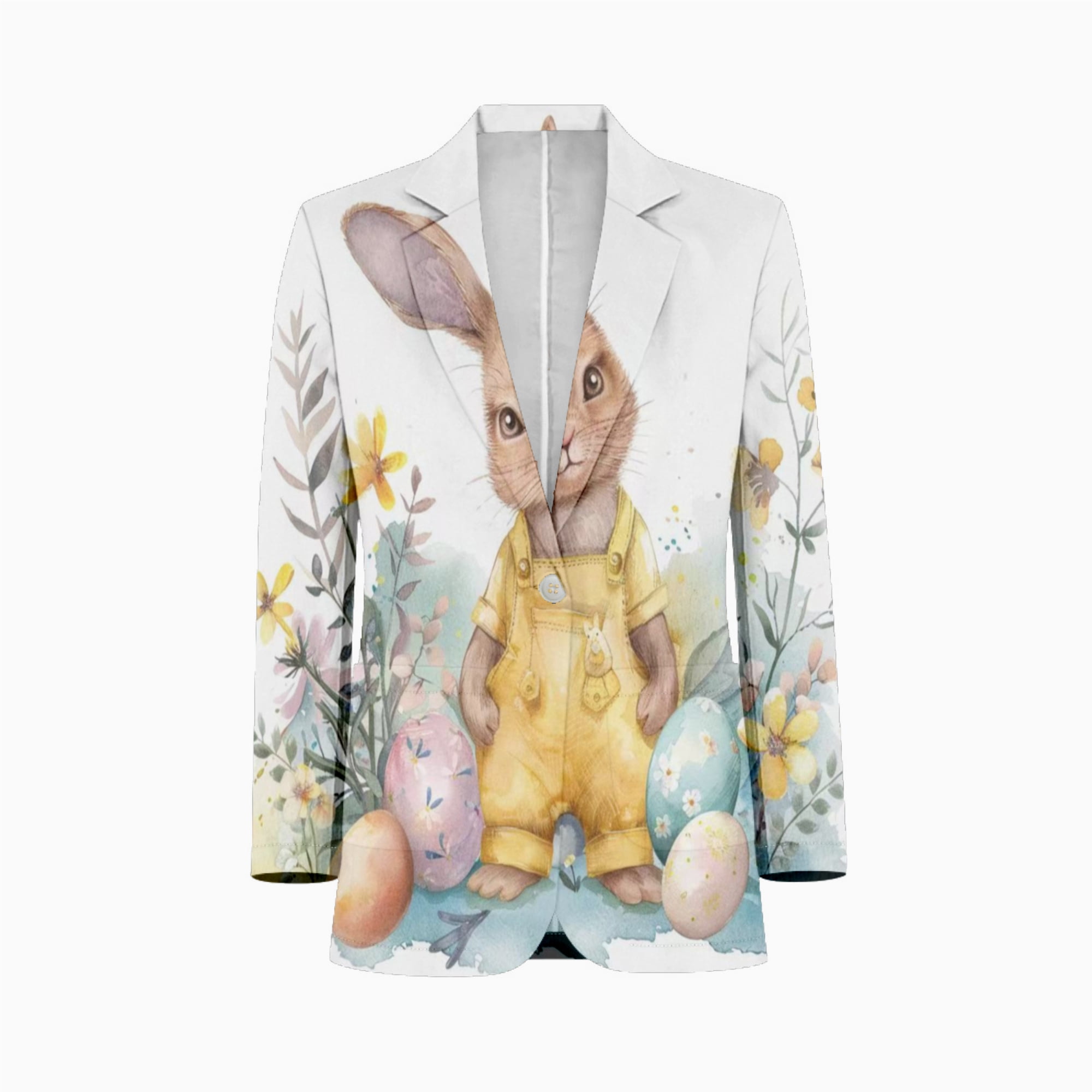 Easter Bunny Flowers Eggs Mens Suits Shawl Collar Slim Fit Suit Mens ...