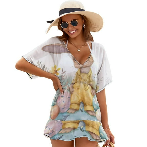 Easter Bunny Flowers Eggs Women's Luxury Party Dress Evening Dresses ...