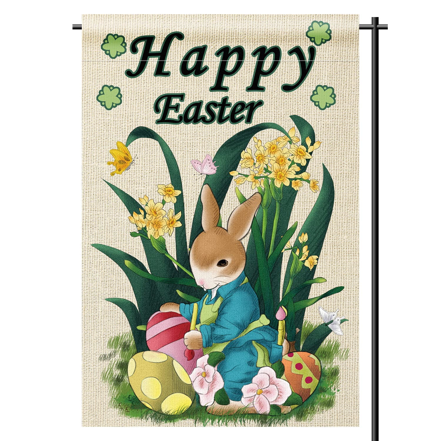 Easter Bunny Garden Flag, Double Sided Easter Yard Flag Easter House ...