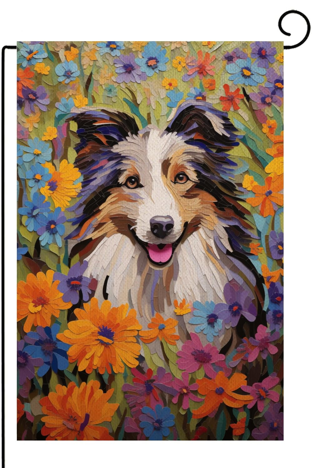 Shetland Sheep Welcome Spring Garden Flag Double Sided, Small Daisy ...