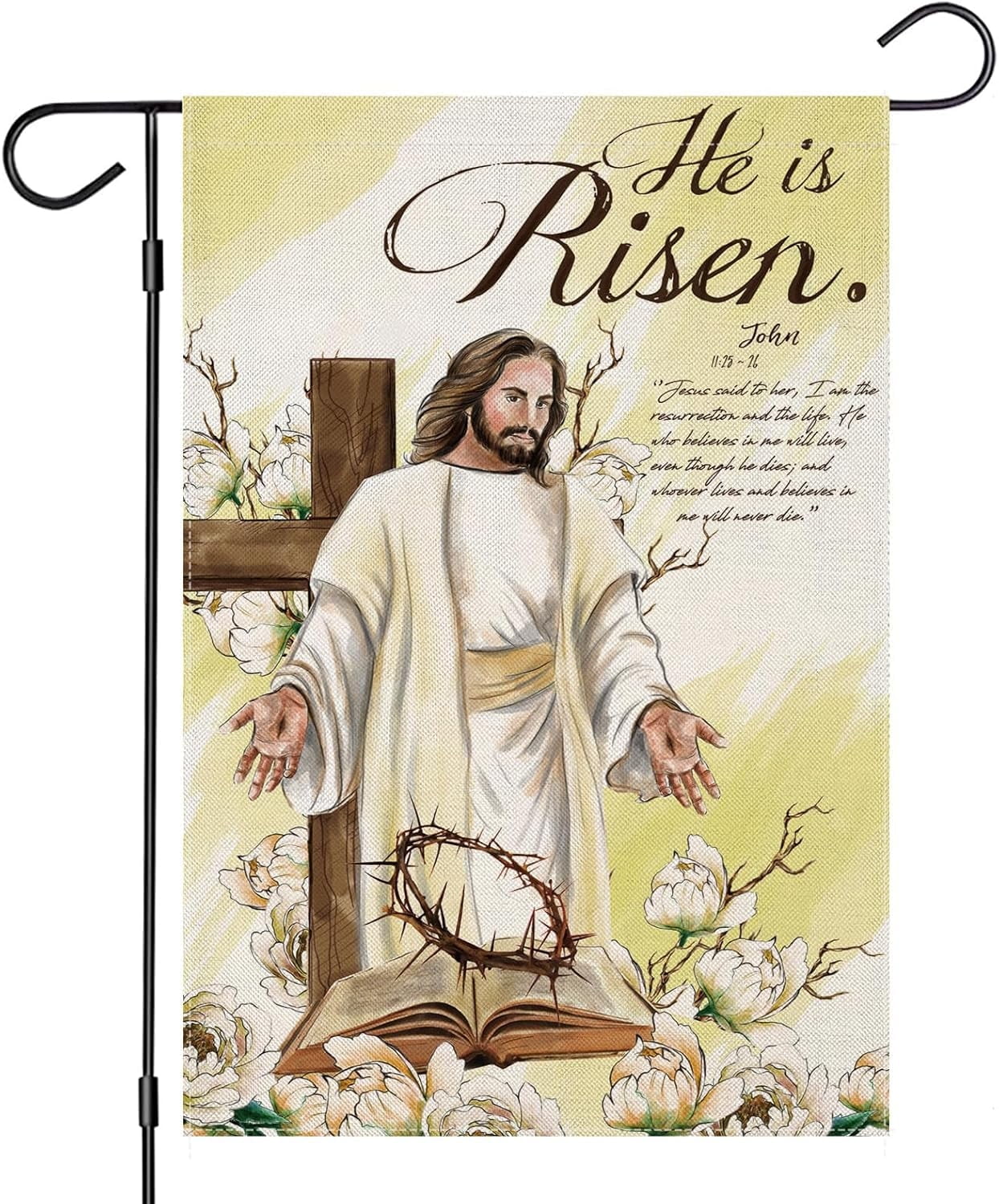 Easter Bunny Garden Flags 12x18 Inch Double Sided, Religious Jesus with ...