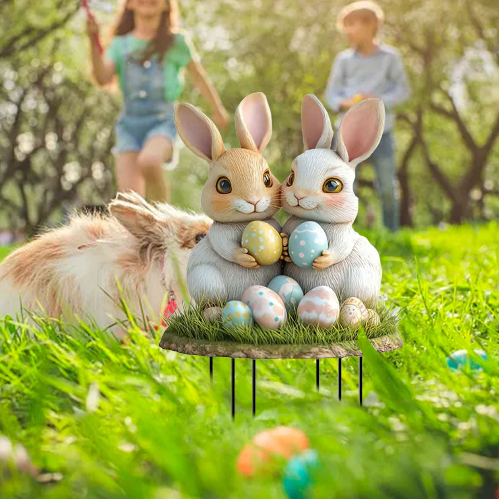 Easter Bunny Garden Stake, New Easter Bunny Decorations 2025 Outdoor ...