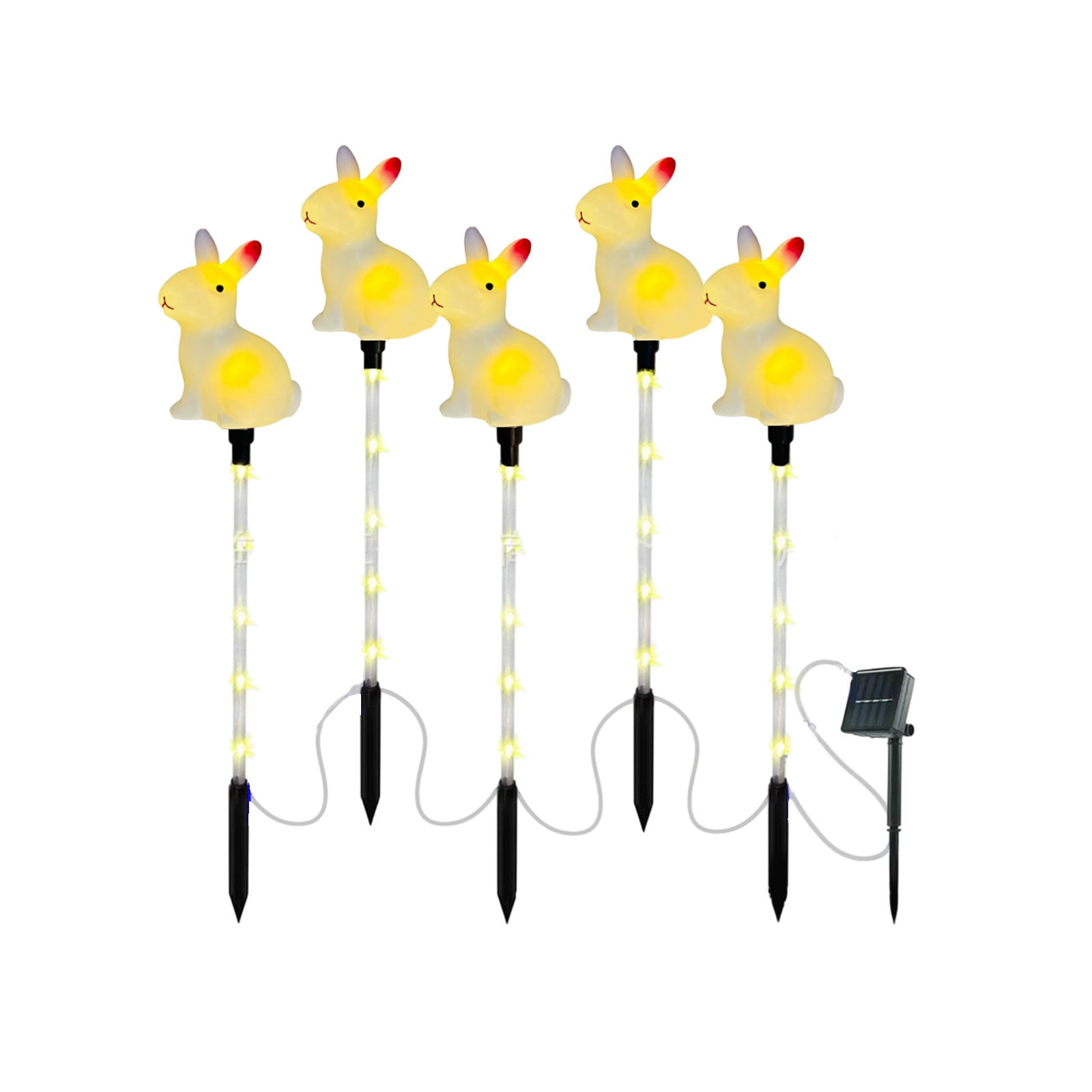 Easter Bunny Garden Stakes Outdoor Decor ,Solar Easter Egg Stake Lights ...