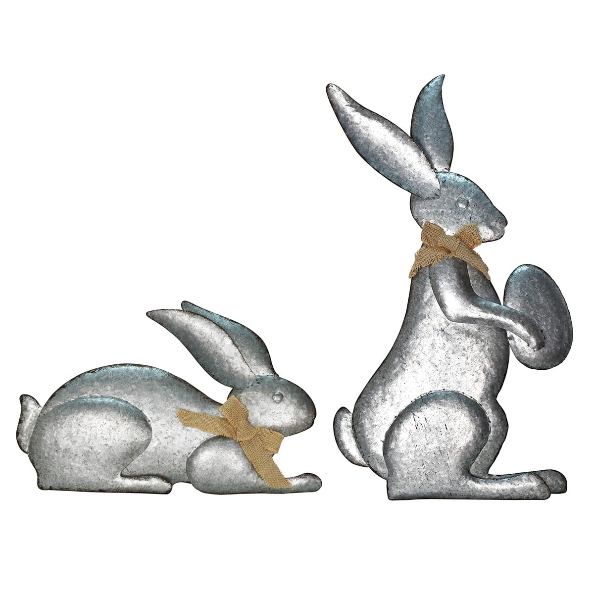 Easter Bunny Garden Statue Metal Easter Bunny Decor Spring Easter Bunny ...