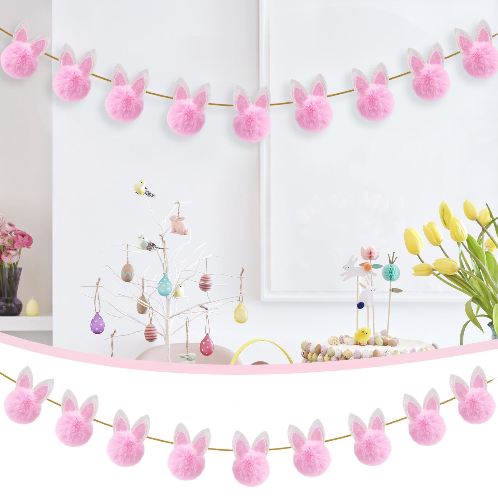 Easter Bunny Garland Banner Easter Bunny Garland Pastel Banner ...