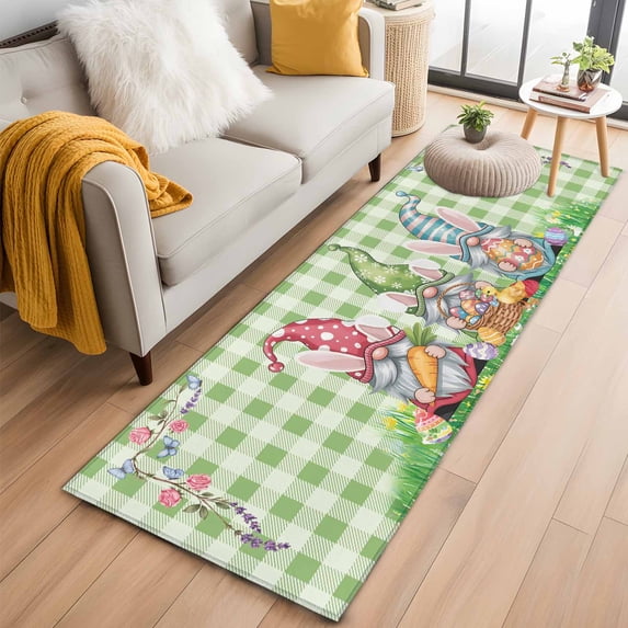 Easter Bunny Gnomes Kitchen Runner Rug 2x6 Washable Runners for Hallway ...