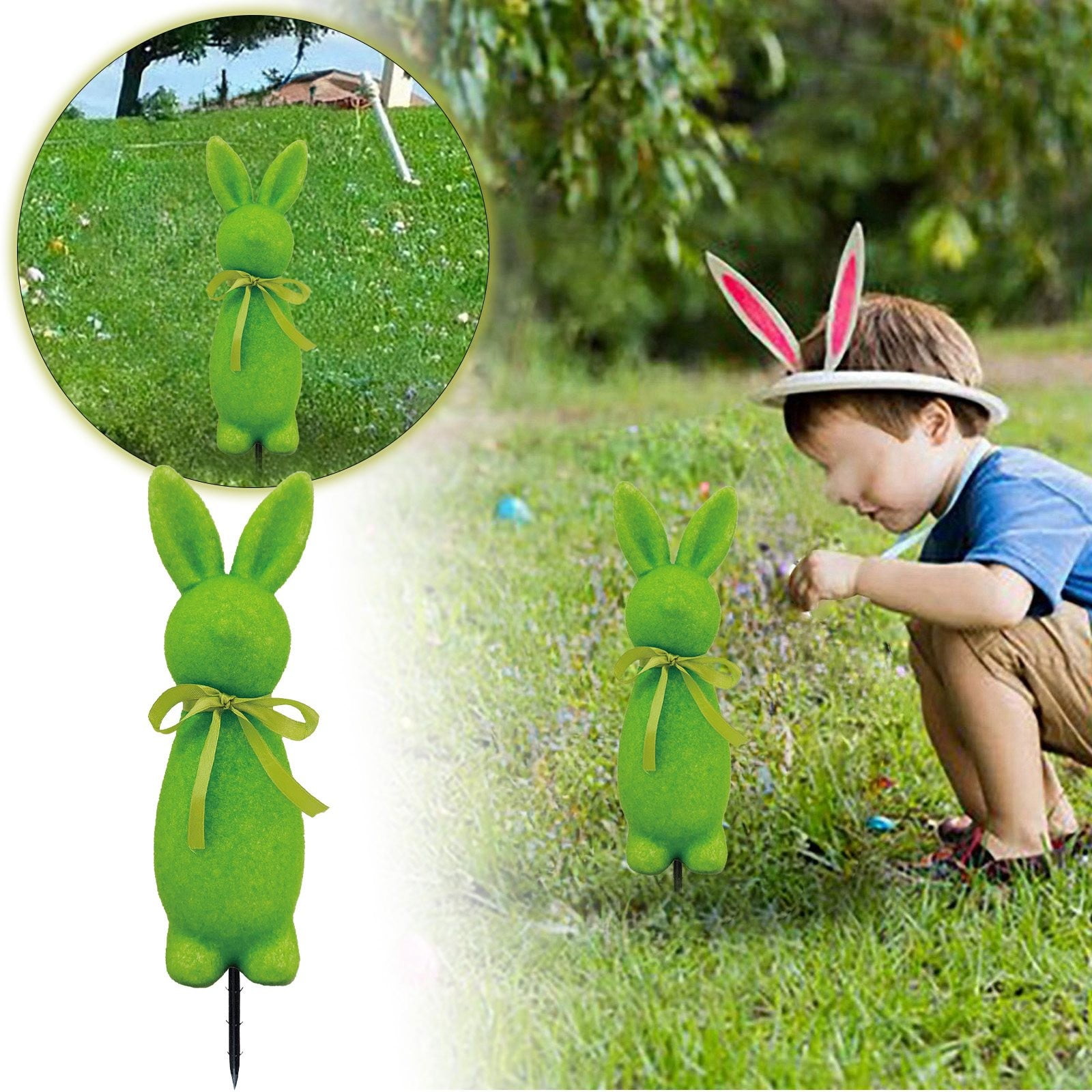 Easter Bunny Ground Insert Decorations Suitable Easter Porch Decoration ...