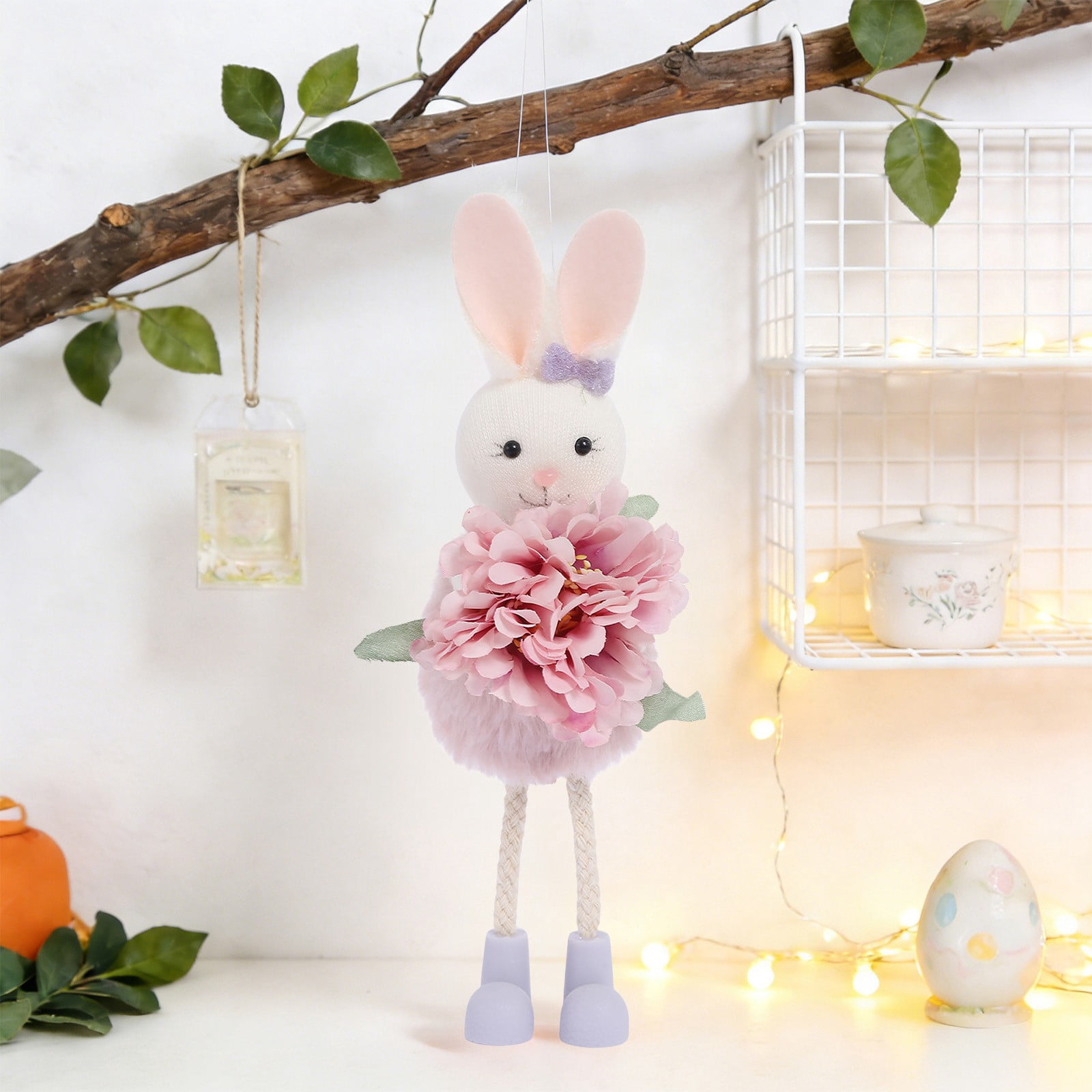 Easter Bunny Hanging Decoration, Soft Polyester Holiday Decor ...