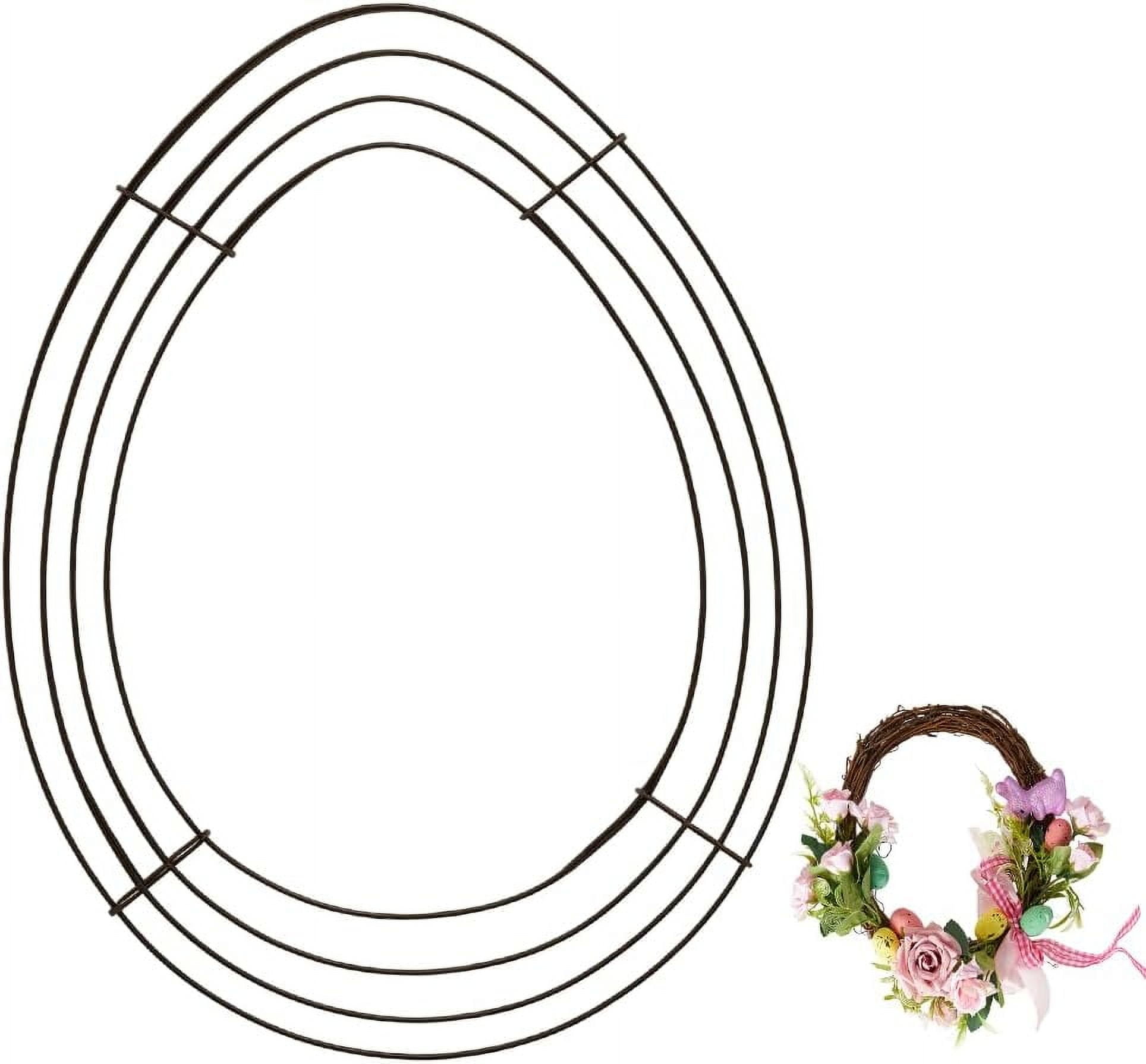 Easter Bunny Head Shaped Wire Wreath, 2025 New Metal Wreath Frame Wire ...