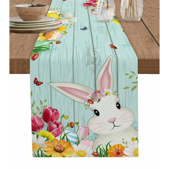 Easter Bunny Herbs Flowers Table Runner Luxury Wedding r Table Runner ...