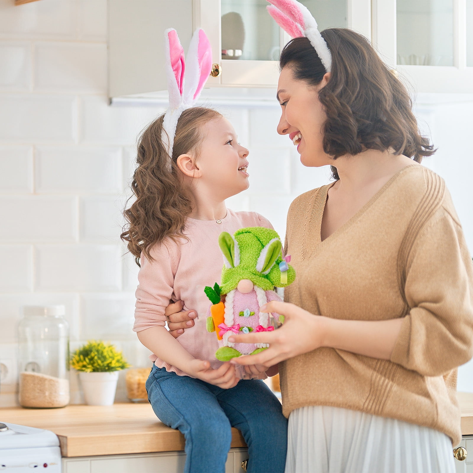 Easter Bunny Holding Eggs Doll Doll Decorations In Stock - Walmart.com