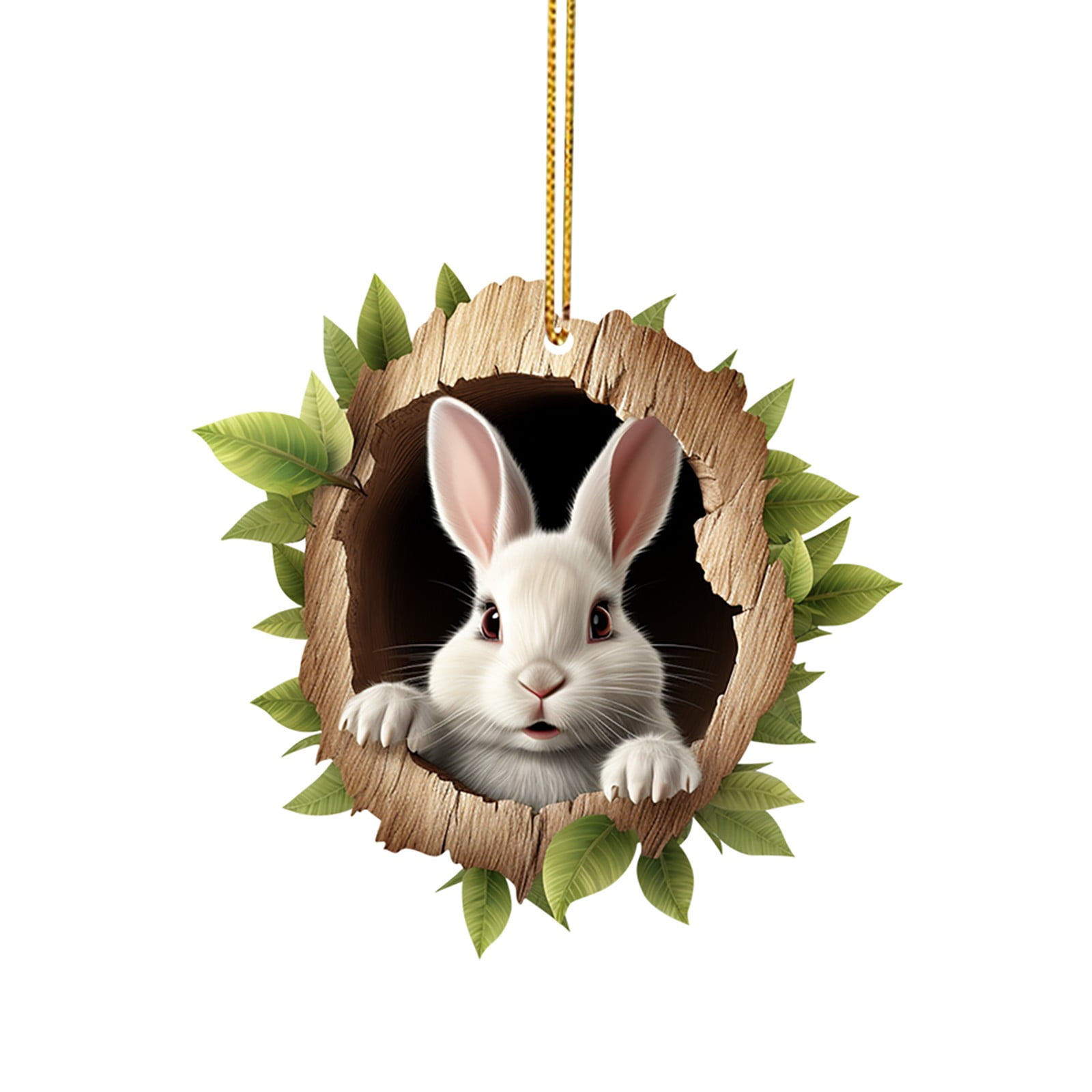 Easter Bunny Hole Acrylic Pendant Whimsical Easter Decor For A Joyful ...