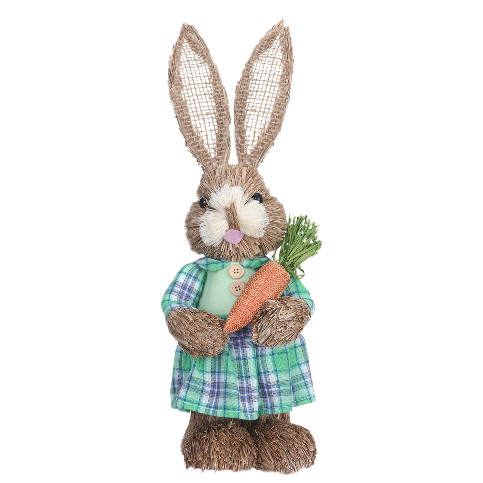 Easter Bunny Home Garden Large Rabbit Statue with Carrots Outdoor Porch ...
