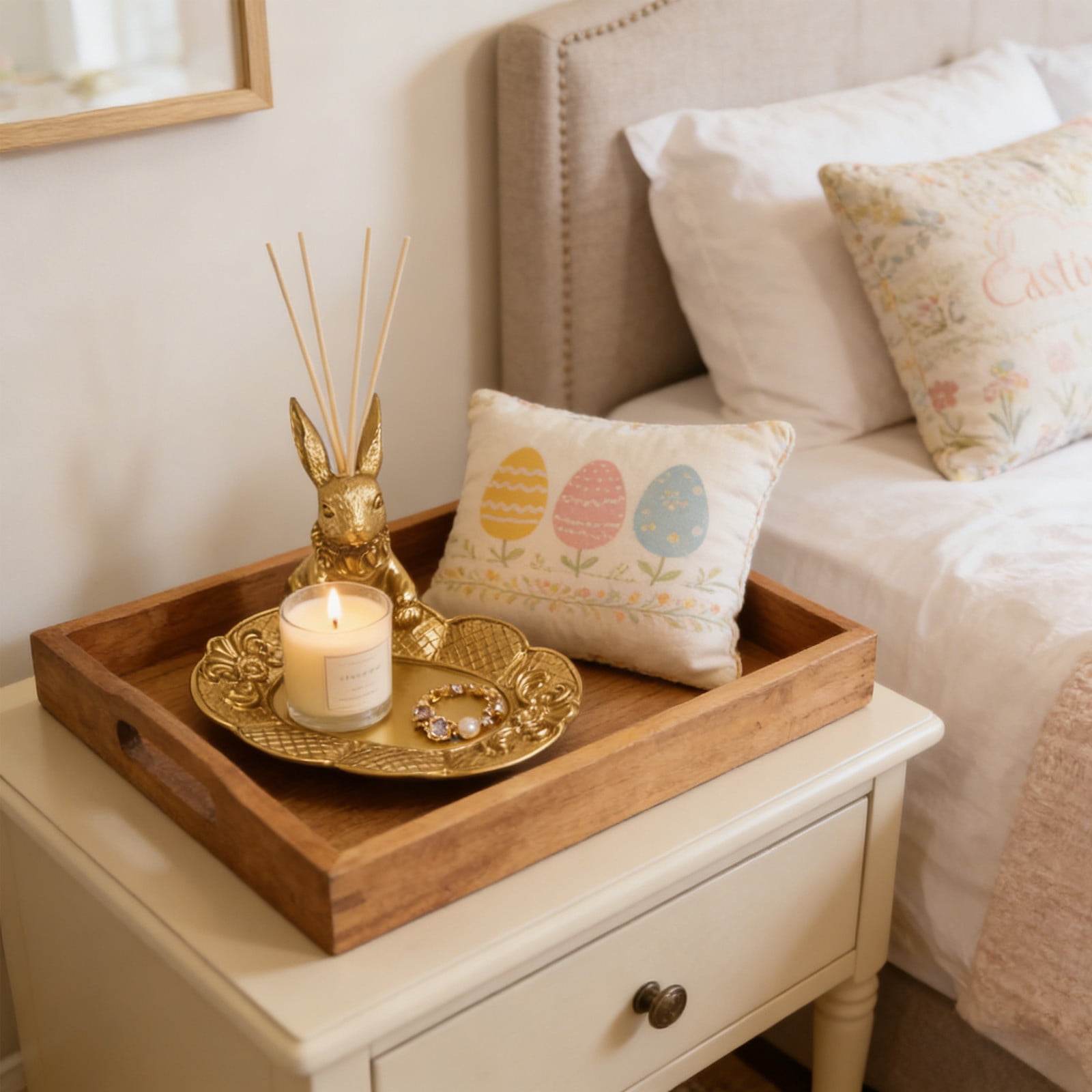 Easter Bunny Jewelry Tray - Cute Desktop Ornament for Jewelry Storage ...