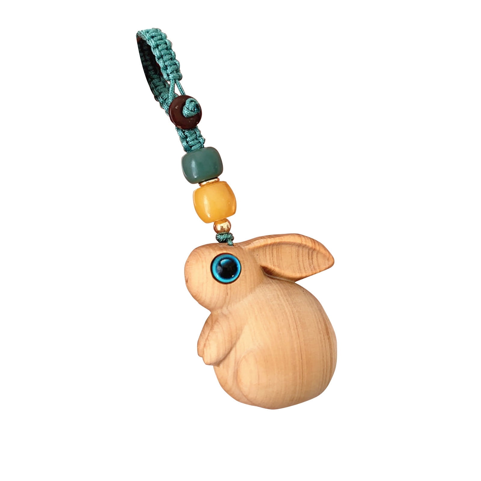 Easter Bunny Keychain Rabbit Wood Bunny Key Ring For Women Purse Car ...