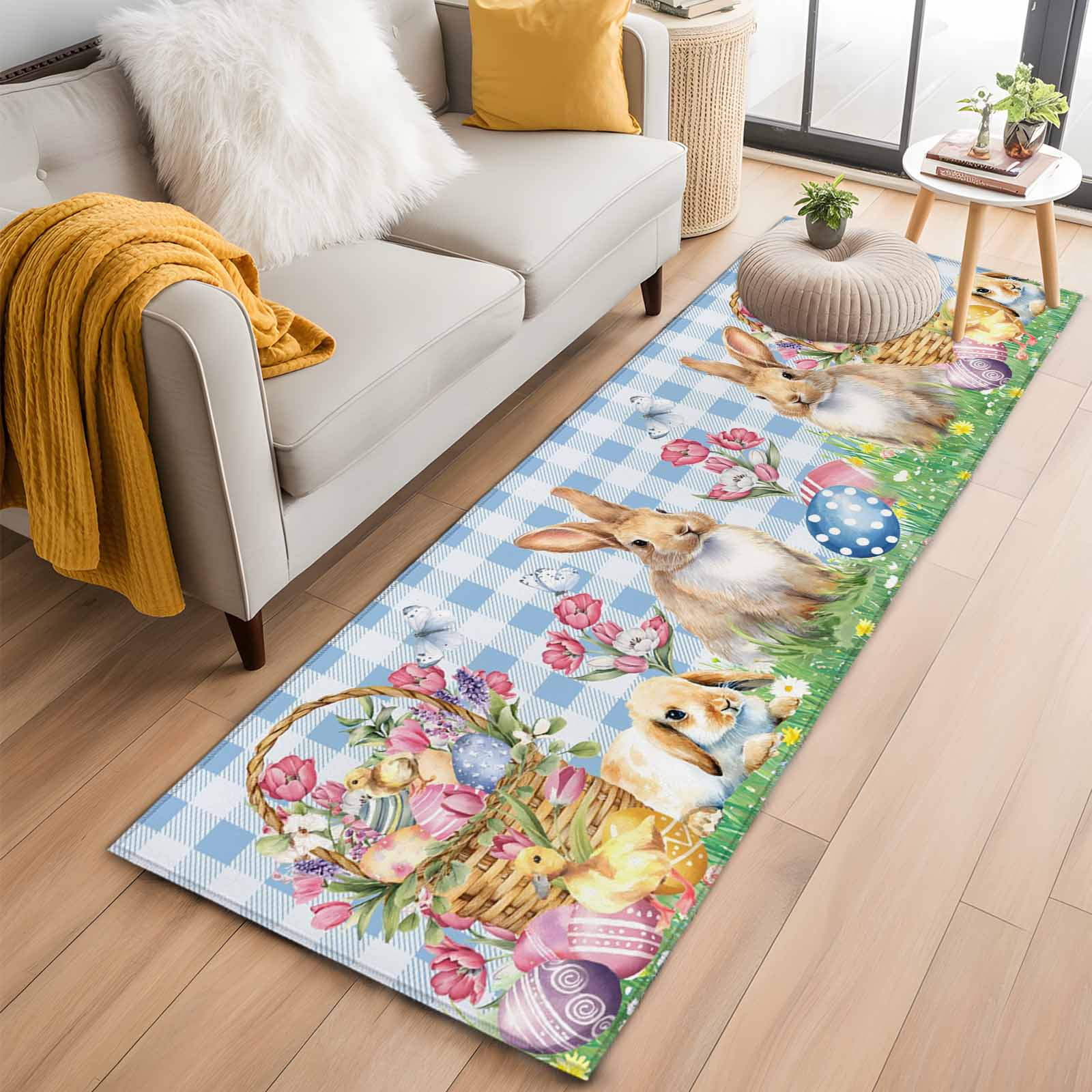 Easter Bunny Kitchen Runner Rug 2x6 Washable Runners for Hallway Non ...