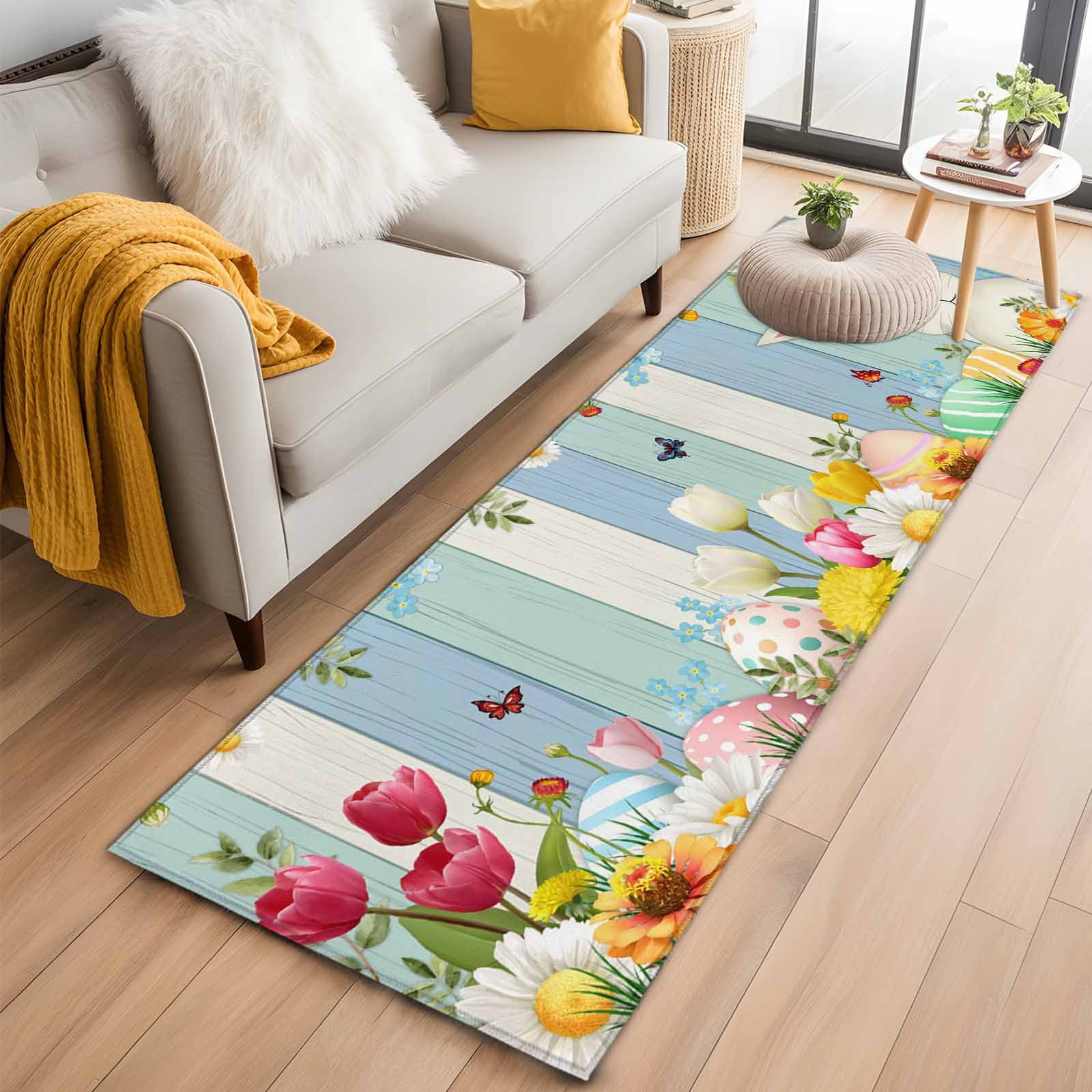 Easter Bunny Kitchen Runner Rug 2x6 Washable Runners for Hallway Non ...
