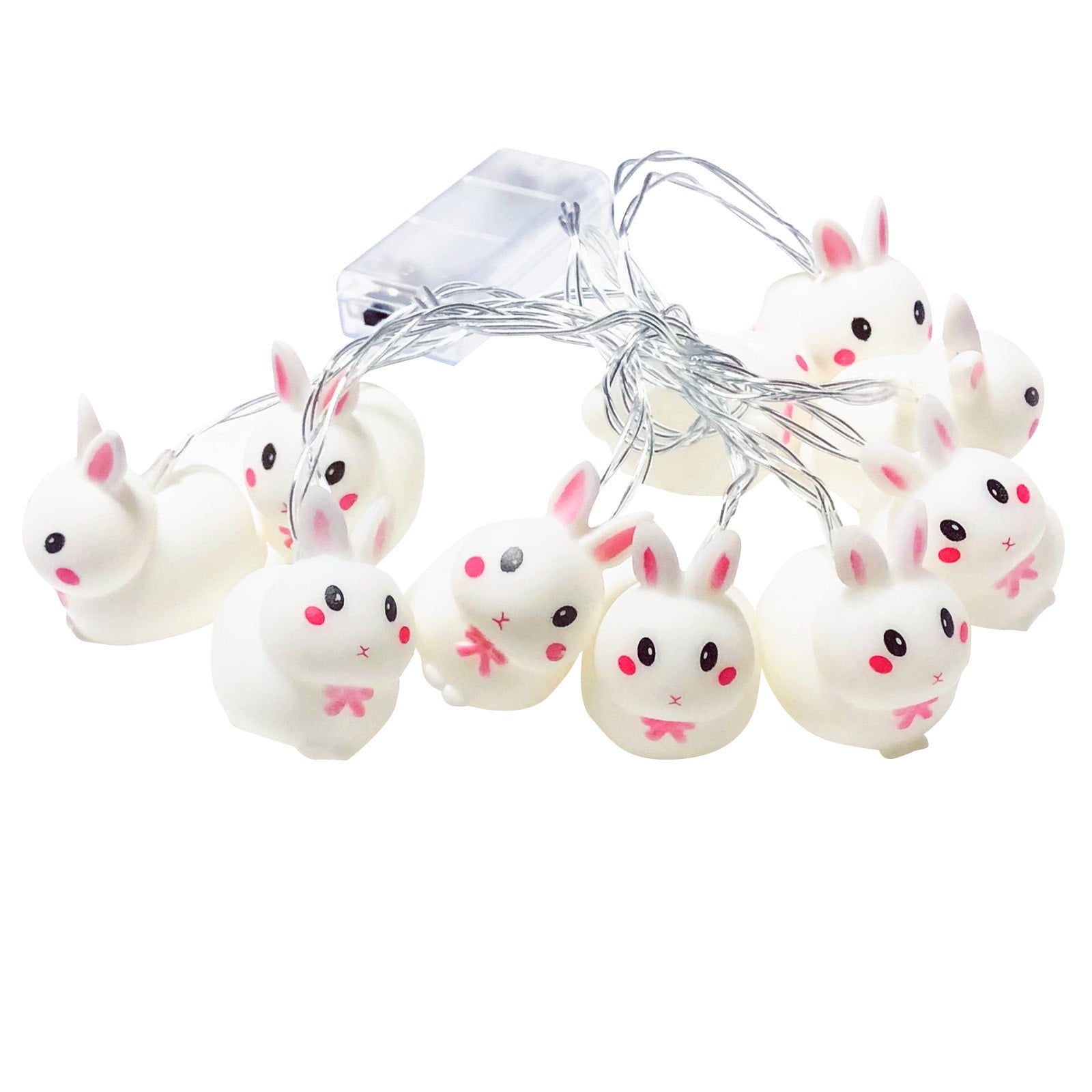 Easter Bunny LED String Lights 10 Lights 1.65M Battery-Powered for Decorative, Easter ...