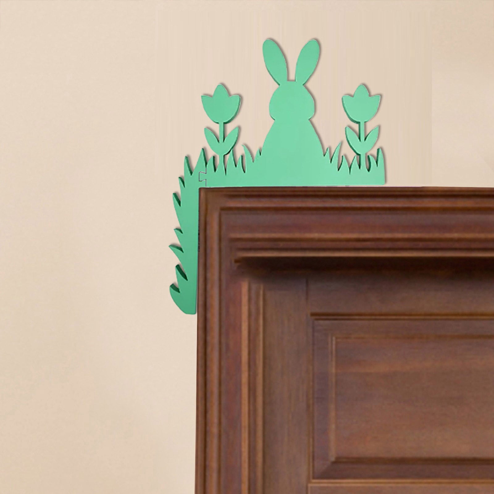 Easter Bunny Left and Right Door Corner Decorative Pendant – Wooden ...