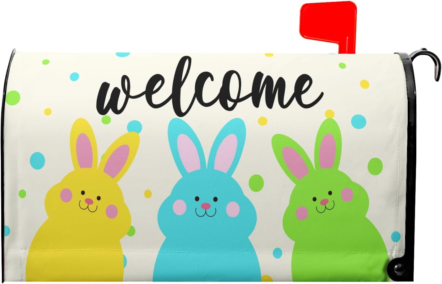Easter Bunny Mailbox Covers Magnetic Standard Size 18" X 21",Spring ...