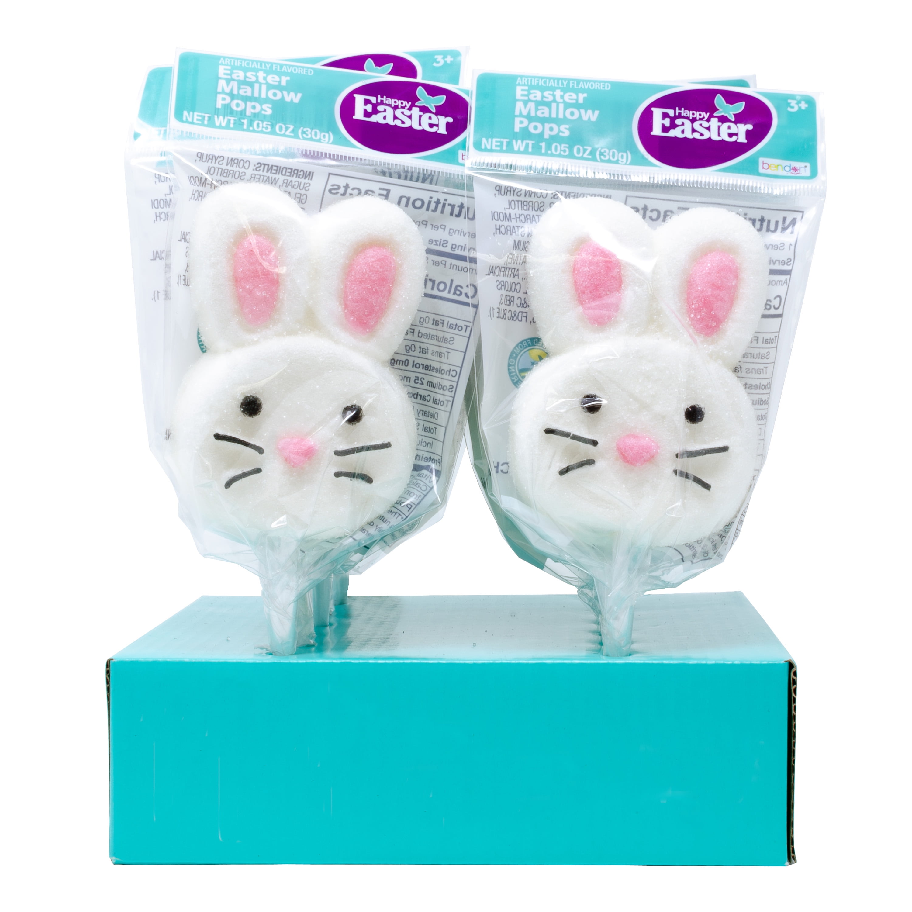 Easter Bunny Marshmallow Lollipop by Bendon Sweets; 30 Grams, Peanut ...