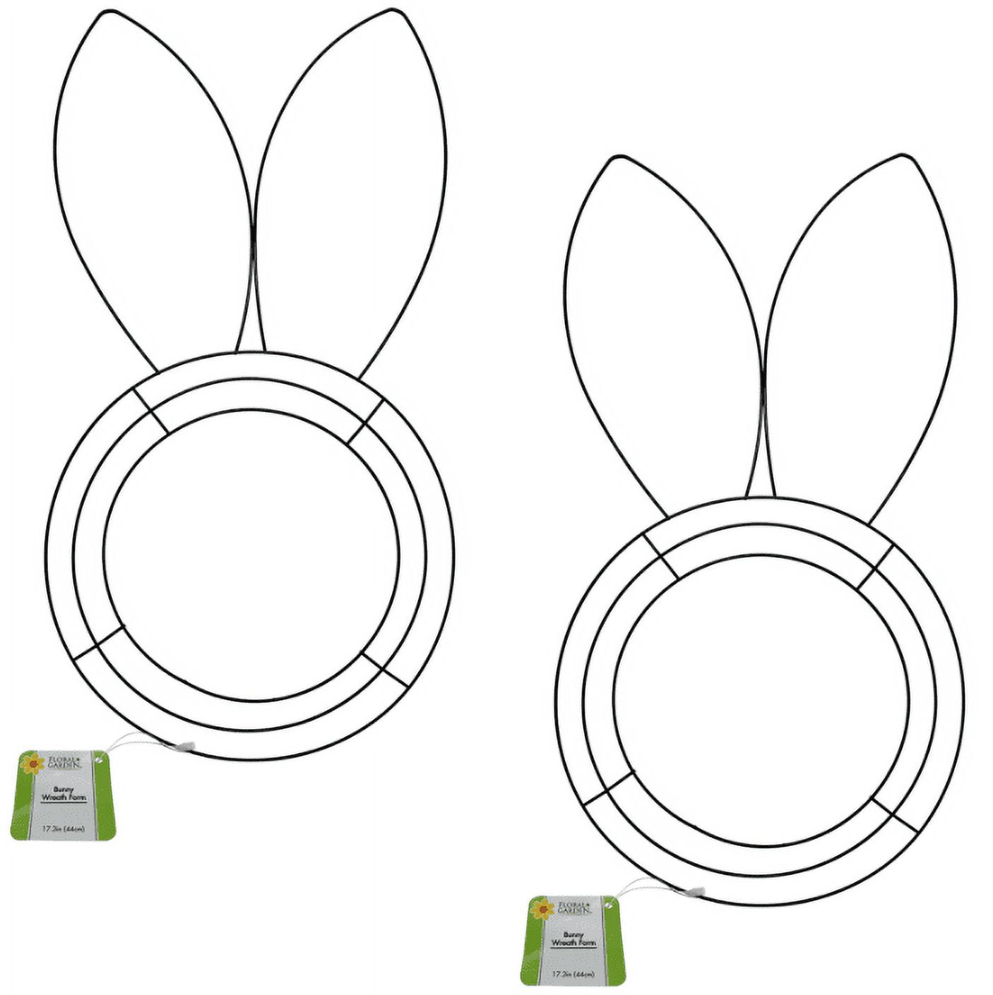 Easter Bunny Metal Wreath Forms 2 Pack 18x9.5" Floral Wire Shapes ...