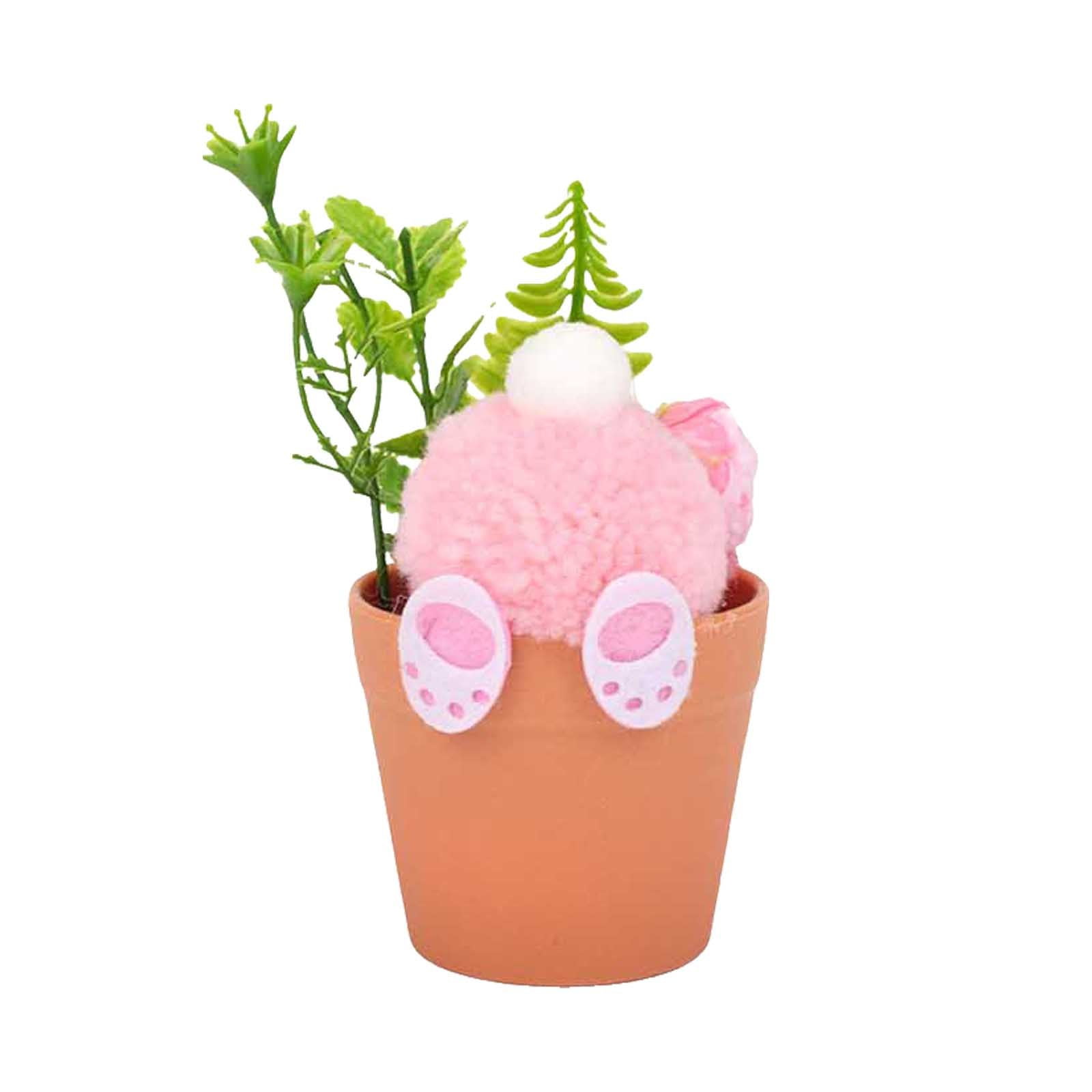 Easter Bunny Mini Planter Adorable Rabbit Pot with Tray for Easter ...