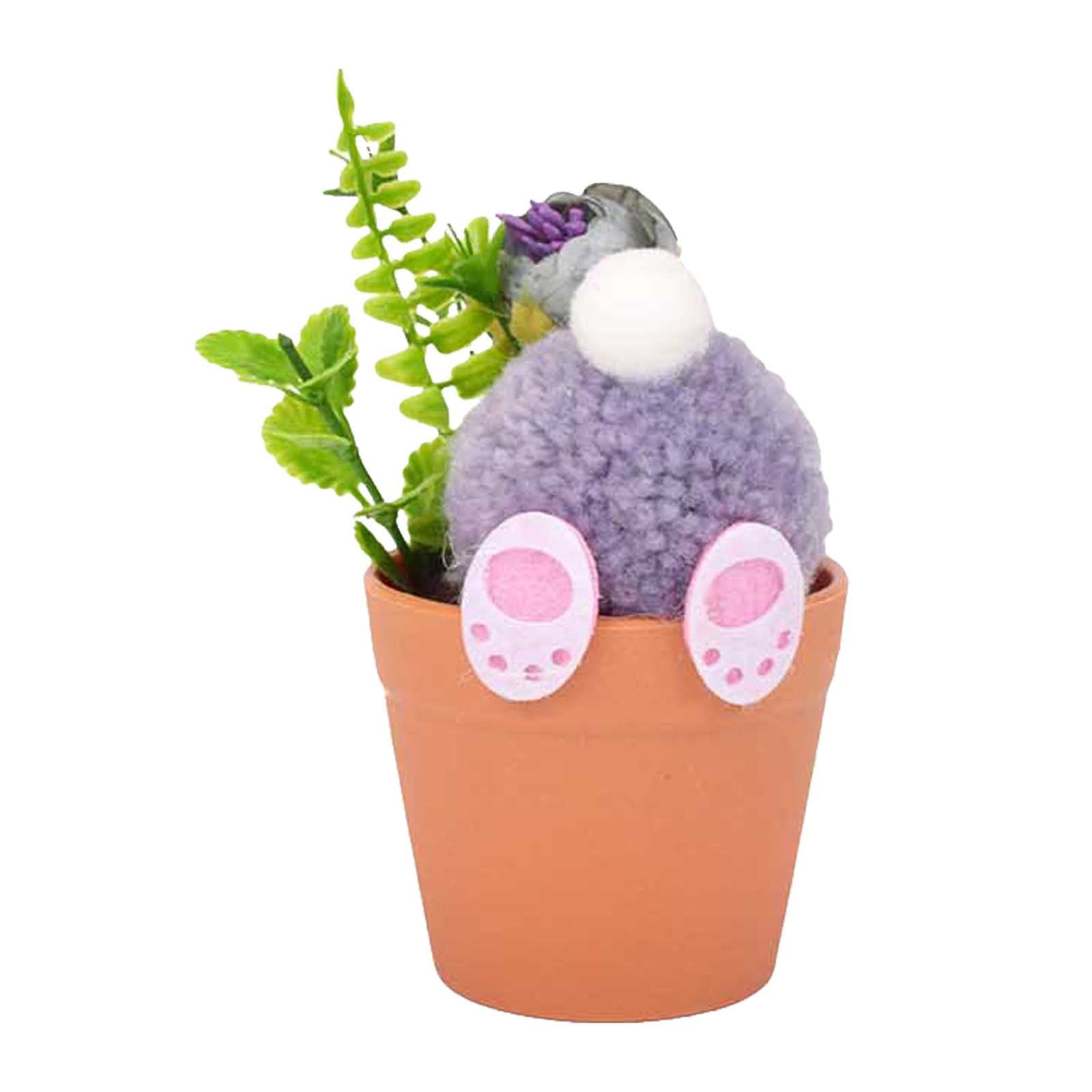 Easter Bunny Mini Planter Adorable Rabbit Pot with Tray for Easter ...