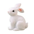 Easter Bunny Mini Rabbit Resin Figurines Cute Rabbit Model Decorations ...